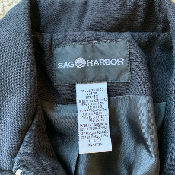 Sag Harbor | Jackets & Coats | Sag Harbor Black Jacket Blazer Zip Up ...